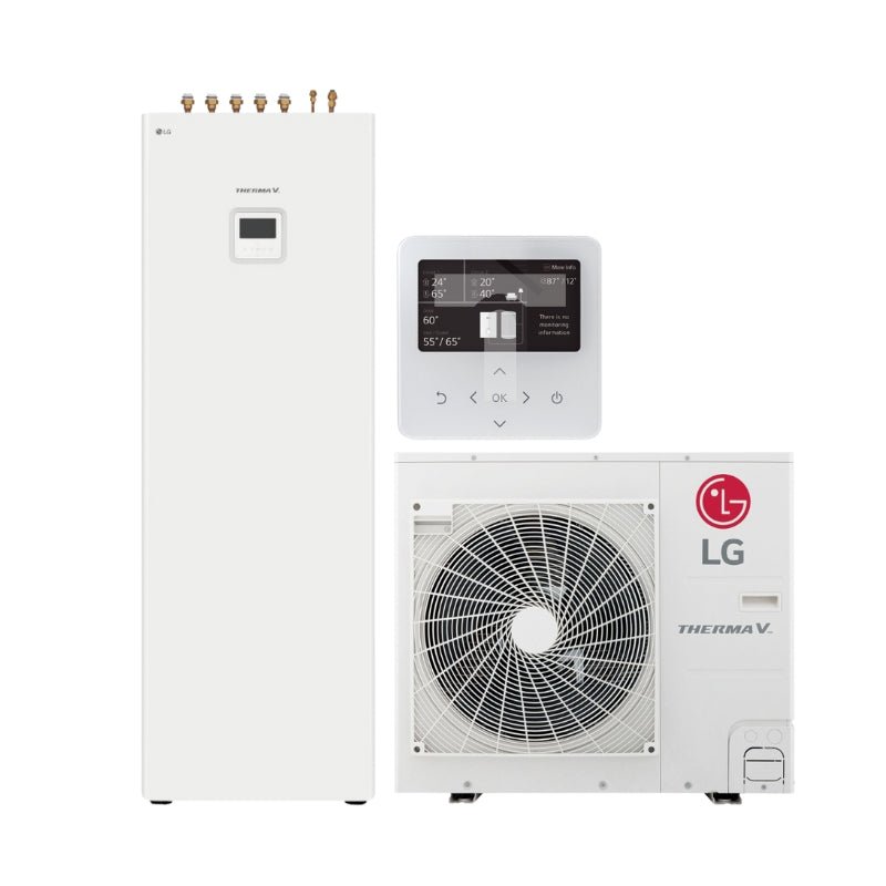 LG 9kW Therma V R32 Split IWT Air-Water Heat Pump with 200L Tank (HU09 ...